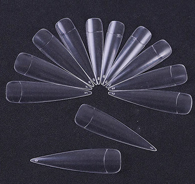 24pc Clear Stiletto Full Display Tips – Pretty Nail Co